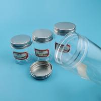 China 120ml 200ml 250ml 500ml Clear Plastic Pet Jar With Aluminum Lid  Food Grade for sale