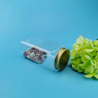 China 320ml Square Plastic Jars With Lids Candy Cookie Nuts Packaging for sale