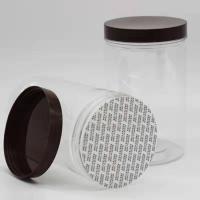 China 1oz 2oz 4oz 8oz Clear Plastic Jars Food Storage PET Straight Sided With Aluminum Caps for sale
