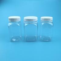 China Empty 200ml 320ml 400ml Plastic Honey Jar Square With Tamper Evident Lid for sale