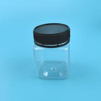 China Empty 200ml 320ml 400ml Plastic Honey Jar Square With Tamper Evident Lid for sale