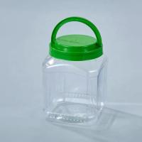 China 1000ml 2000ml Food Plastic Bottle Containers Packaging 2kgs PET Wide Mouth Jar With Lid for sale