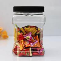 China 850ml - 5000ml Pet Square Plastic Grip Jar Wide Mouth For PP Screw Lid for sale