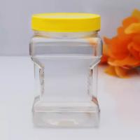 China 850ml - 5000ml Pet Square Plastic Grip Jar Wide Mouth For PP Screw Lid for sale