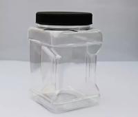 China 850ml - 5000ml Pet Square Plastic Grip Jar Wide Mouth For PP Screw Lid for sale