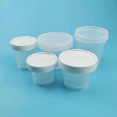 China 100ml Plastic Food Jars With Lid Forest Clear Ice Cream Yogart Container for sale