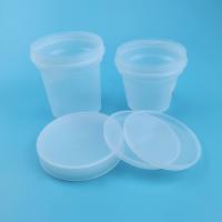 China 100ml Plastic Food Jars With Lid Forest Clear Ice Cream Yogart Container for sale