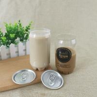 China Clear PET Easy Open Lids 65mm 350ml Plastic Coffee Cans for sale
