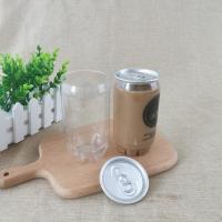 China 250ml Clear Easy Open End 90mm PET Plastic Beverage Cans for sale