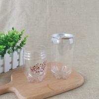 China 250ml Clear Easy Open End 90mm PET Plastic Beverage Cans for sale