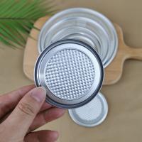 China 63mm Wrinkle Feeling SGS POE Dry Food Aluminum Foil Lid for sale