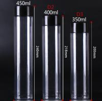 China Cylinder 49mm 350ml Screw Cap Disposable Juice Bottles for sale