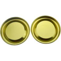 China Cylinder Cardboard Tube 154 Mm Embossed Tinplate Lid for sale