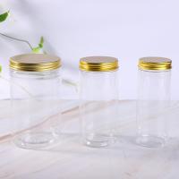 China 800ML 85mm Diameter Caliber Golden Plastic Screw Cap Jars for sale