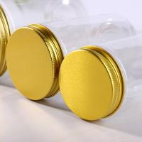 China 800ML 85mm Diameter Caliber Golden Plastic Screw Cap Jars for sale