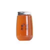 China 350ml Disposable 46g Clear Screw Cap Plastic Beverage Jar for sale