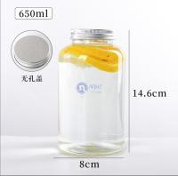 China 650ML Empty 14.6CM Transparent Disposable Juice Bottles for sale