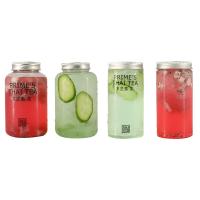 China Round Cylinder Empty 650ml 54MM Plastic Beverage Jar for sale
