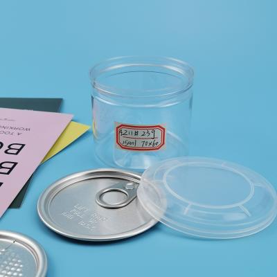China Food Grade 62MM PET 0.15l PE Cover Plastic Food Cans for sale