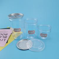 China Transparent 211# 65mm 280ml 20g Plastic PET Food Jars for sale