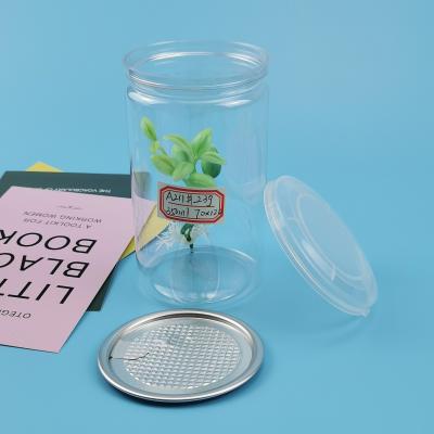 China 350ml Transparent 100MM EOE Cookies Plastic Food Cans for sale