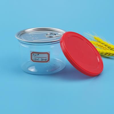 China Easy Open Peanut Pistachio 22g 280ml Plastic Food Cans for sale