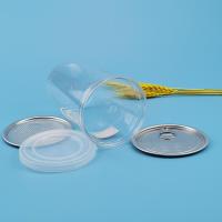 China 83mm Cylindrical Straight Plastic Food Cans With Colorfull Cap for sale