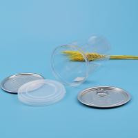 China 83mm Cylindrical Straight Plastic Food Cans With Colorfull Cap for sale