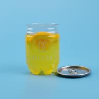 China 118mm 11.7oz 345ml Plastic Beverage Cans For Cold Drink for sale