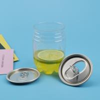 China 250ml Empty Disposable Plastic Beverage Cans With Aluminum Lid for sale