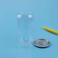 China Clear Transparent 0.35L PET Alu Lid Plastic Beer Can for sale