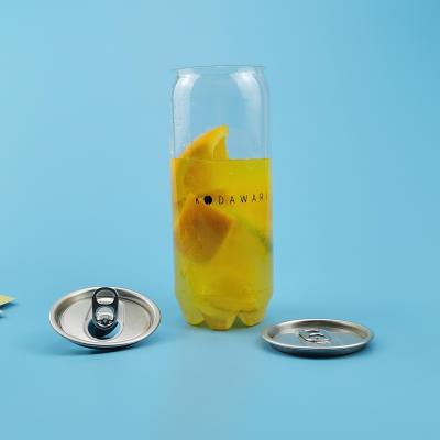 China 0.5L BPA Free 160mm 18oz Soda Juice Plastic Beverage Jar for sale
