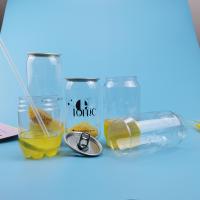 China 250ml Empty Disposable Plastic Beverage Cans With Aluminum Lid for sale
