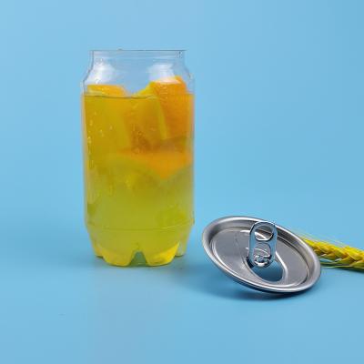 China PET Easy Open 0.35L 120mm Orange Juice Plastic Bottle for sale