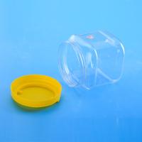 China BPA Free 1450ml 131mm Square Plastic Screw Cap Jars for sale