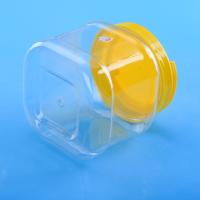 China BPA Free 1450ml 131mm Square Plastic Screw Cap Jars for sale