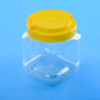 China BPA Free 1450ml 131mm Square Plastic Screw Cap Jars for sale