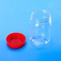 China 900ML Screwed Capped Plastic Round Plastic Screw Cap Jars for sale