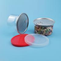 China 400ml FDA Peanuts Clear PET Leak Proof Plastic Food Jars for sale