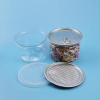 China 99mm 0.5L Sugar PET Peel Off  Little Plastic Jars With Lids for sale
