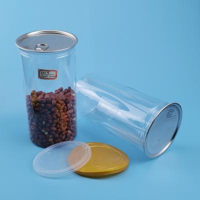 China PET Full Clear Cereals Ginseng 950ml Plastic Food Jars for sale