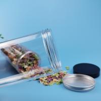 China 78mm FDA Tested Screw Flower Tea Plastic Food Jars for sale