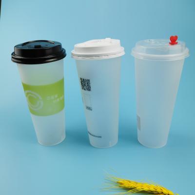 China High Temp Resistant 24oz 700ml Disposable Bubble Tea Cups for sale