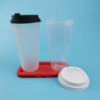 China U Shaped Clear 700ml PP Disposable Bubble Tea Cups for sale