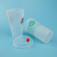 China PP Injection 16oz  20oz 24oz Disposable Plastic Boba Cups for sale