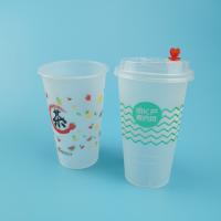 China PP Injection 16oz  20oz 24oz Disposable Plastic Boba Cups for sale