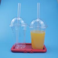 China 300ml Transparent Single Wall Disposable Bubble Tea Cups for sale