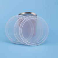 China Recycling Paper Cylinder Debossed 73mm Custom Plastic Lids for sale