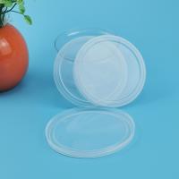 China 99mm Transparent Flat Dome Paper Can PE Plastic Lids for sale