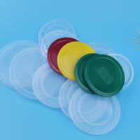 China Recycling Paper Cylinder Debossed 73mm Custom Plastic Lids for sale